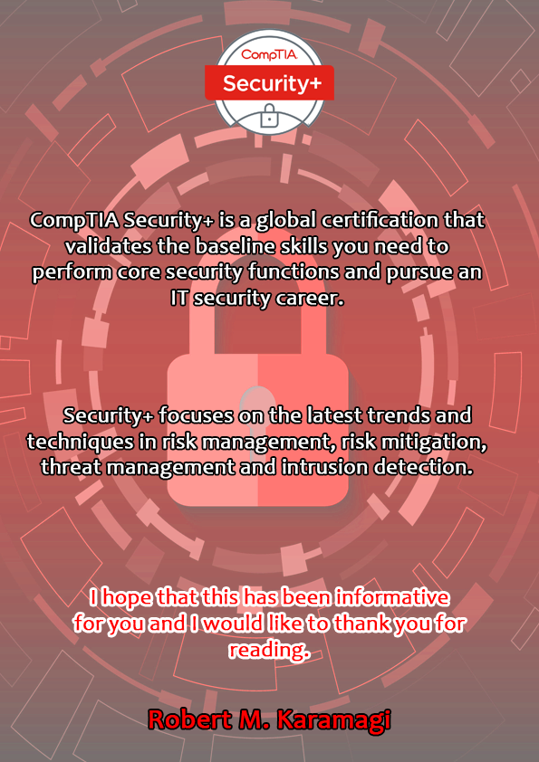CompTIA Security+ – Robert Karamagi